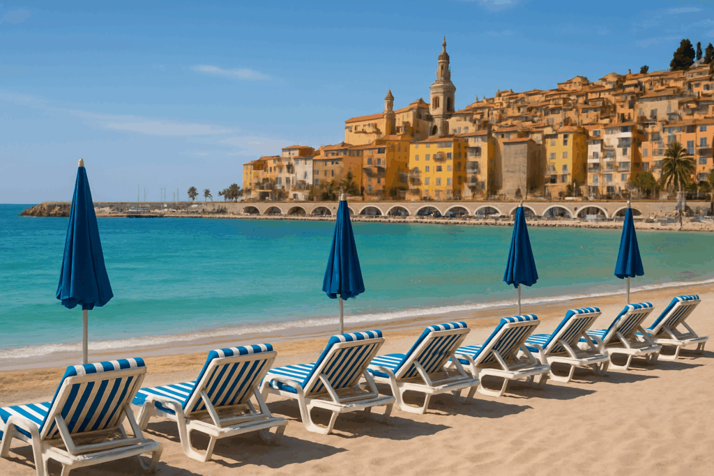 Menton : la plage, un véritable oasis sur la Riviera